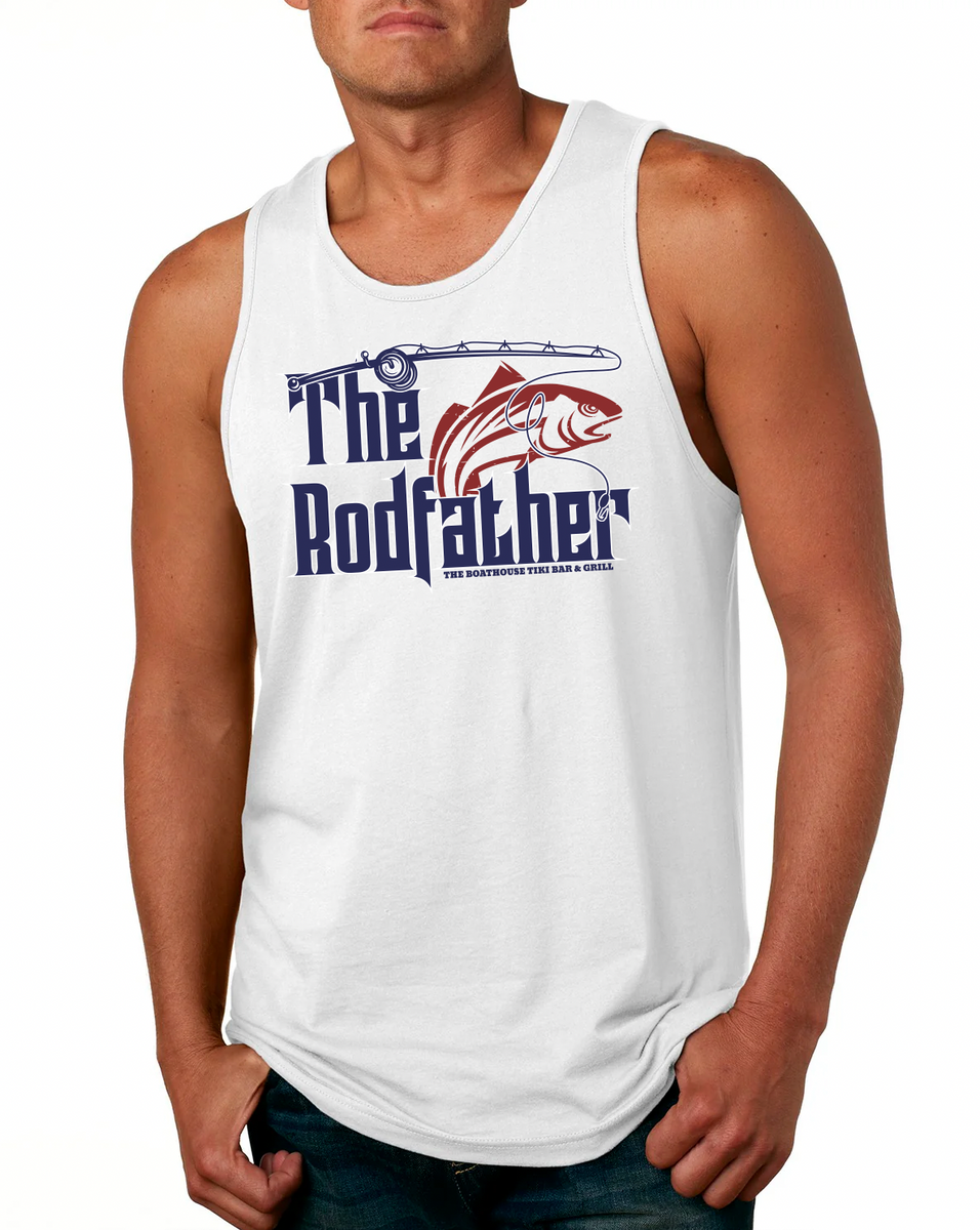 Rod Father Mens Tank – The Boathouse Tiki Bar & Grill Store